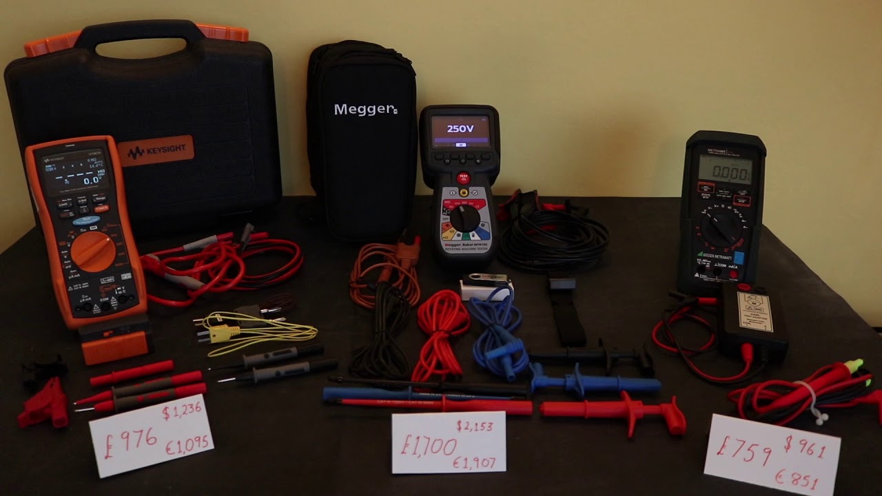 Megger MTR105 Rotating Machine Tester Kit Contents - YouTube