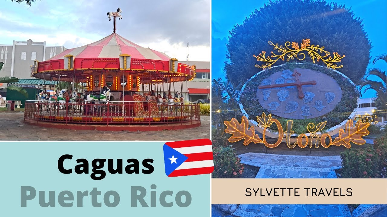 Walking the downtown of Caguas, Puerto Rico Fall Season ...