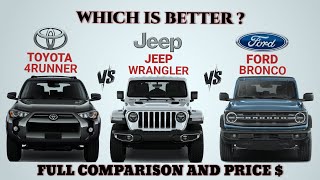 2025 Toyota 4runner Vs 2024 Ford Bronco Raptor 4runner Vs Bronco Which ...