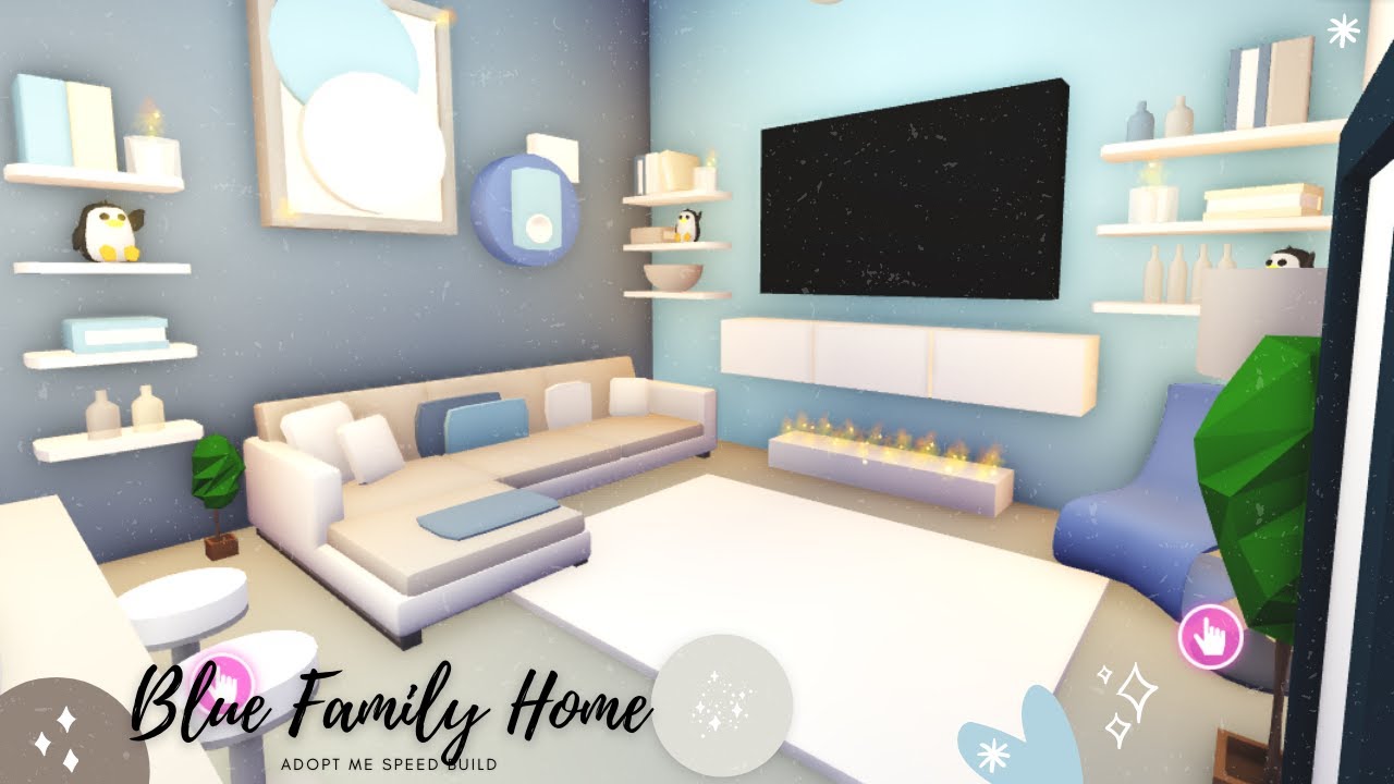 Blue Family Home💙 Speed Build (Roblox Adopt Me) - YouTube