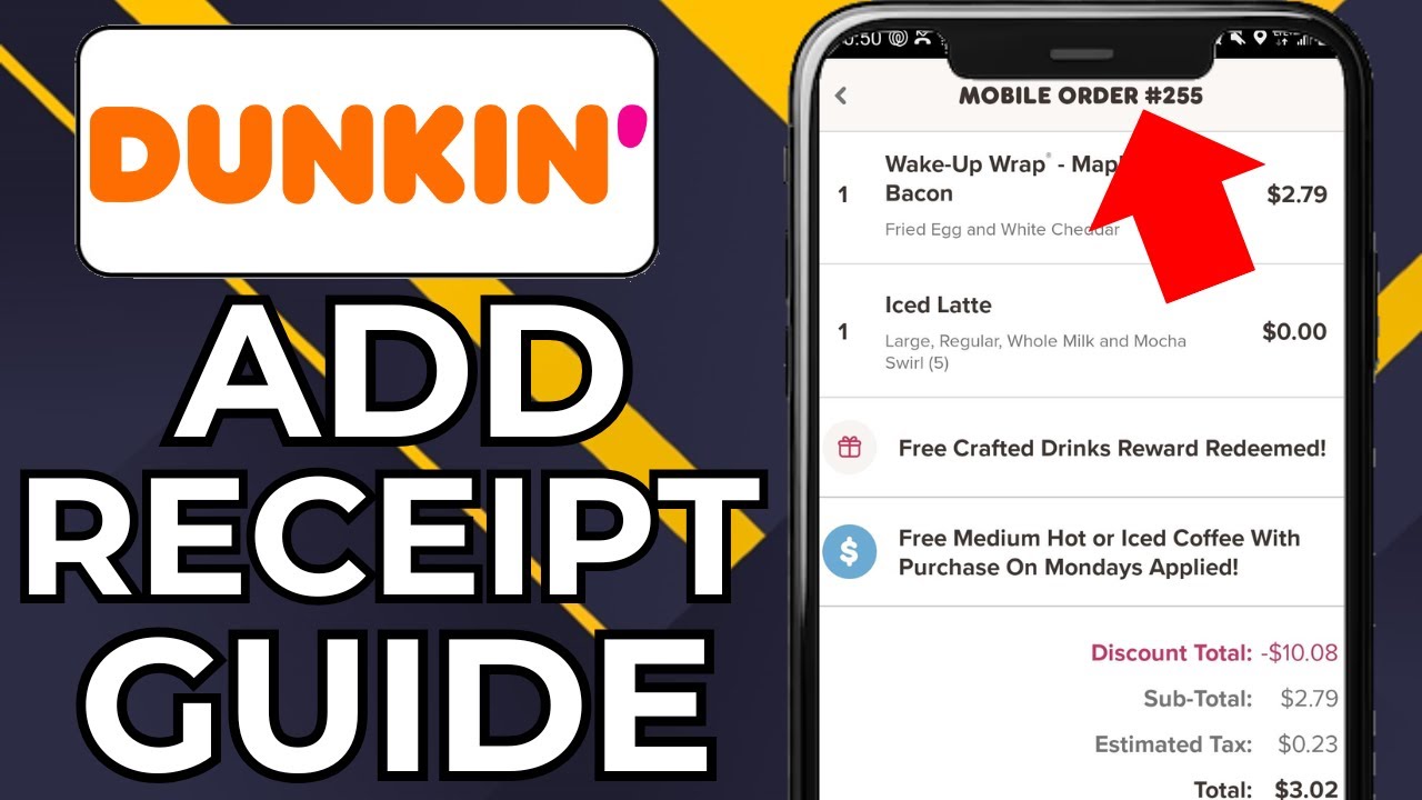 HOW TO ADD RECEIPT TO DUNKIN APP (2025) - YouTube