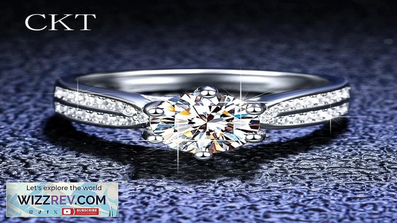 Original PT950 Platinum Ring Sparkling D Color 3 Carat Solitaire Moissanite Lab Review - YouTube