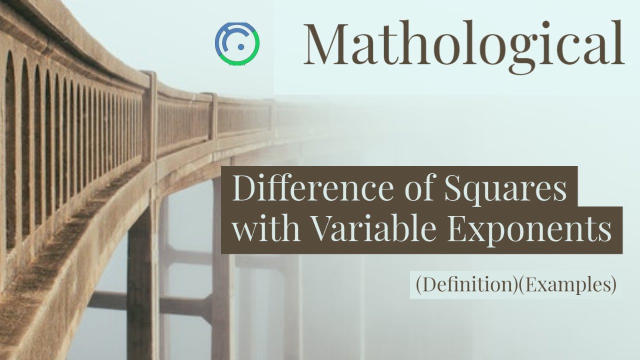 Difference of Squares with Variable Exponents - YouTube