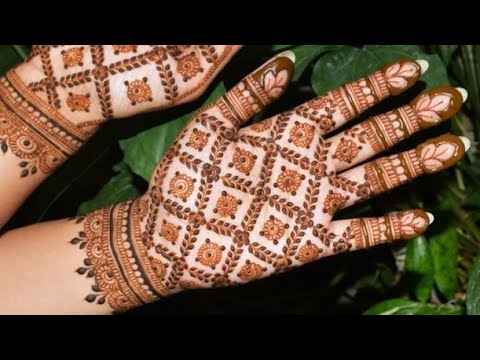 Beautiful Grid Mehendi Design || Semi Bridal Mehndi Design || Tasannas ...