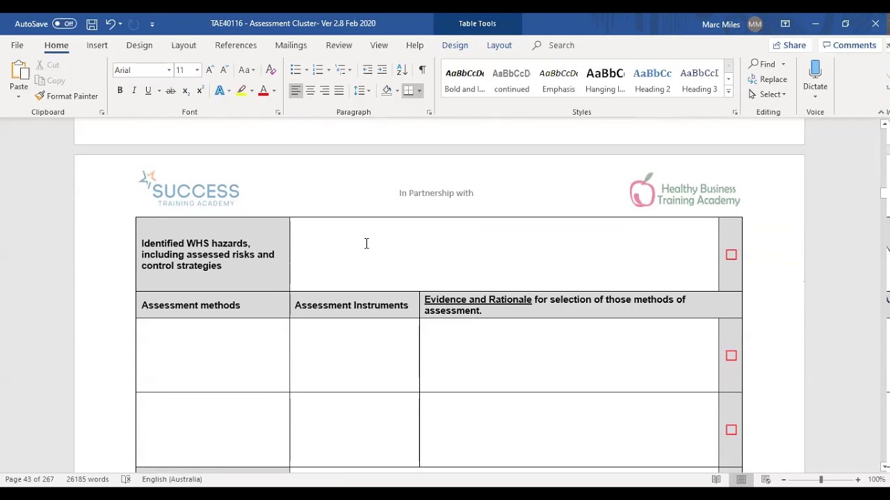 Success Training Academy TAE Assessment cluster Task 2.1, 2.2 , 2.3 ...