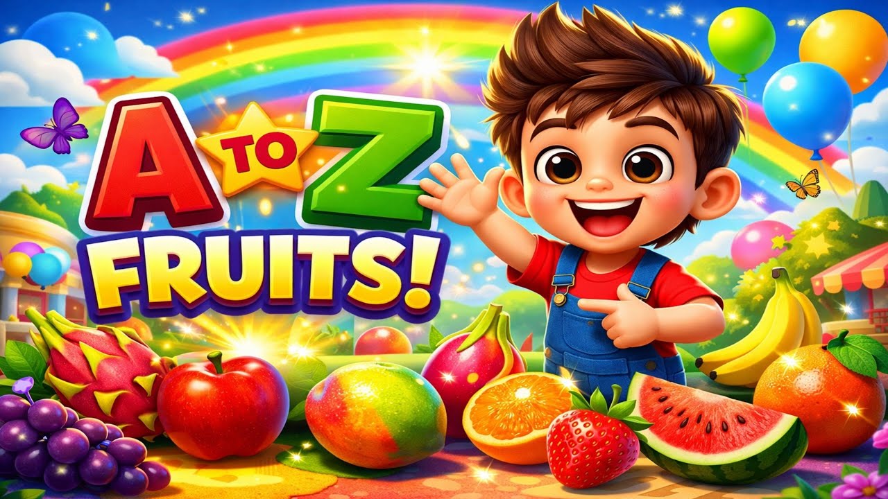 A to Z Fruits for Kids 🍎 | Learn Alphabet with Fruits | Fun & Healthy ...