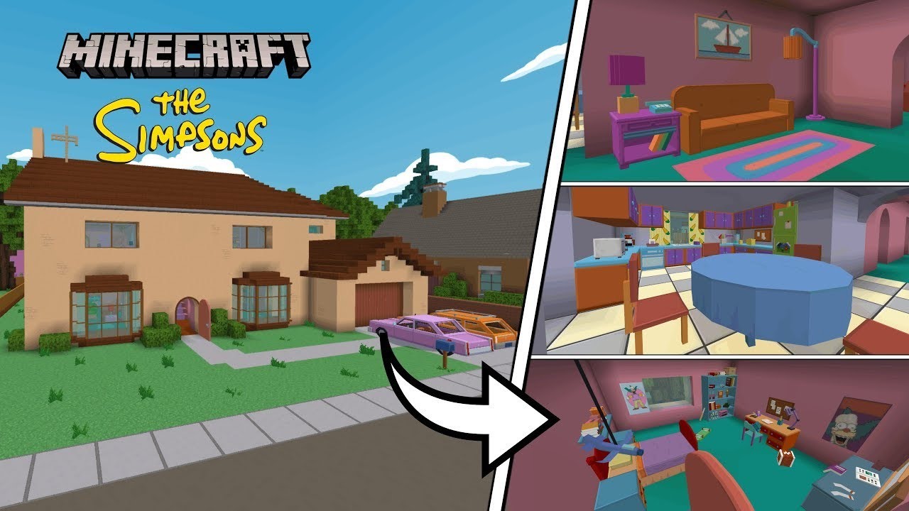 The Simpsons Map Minecraft Pocket Edition Map IOS windows Android the-simpsons-map-minecraft-pocket-edition-map-ios-windows-android