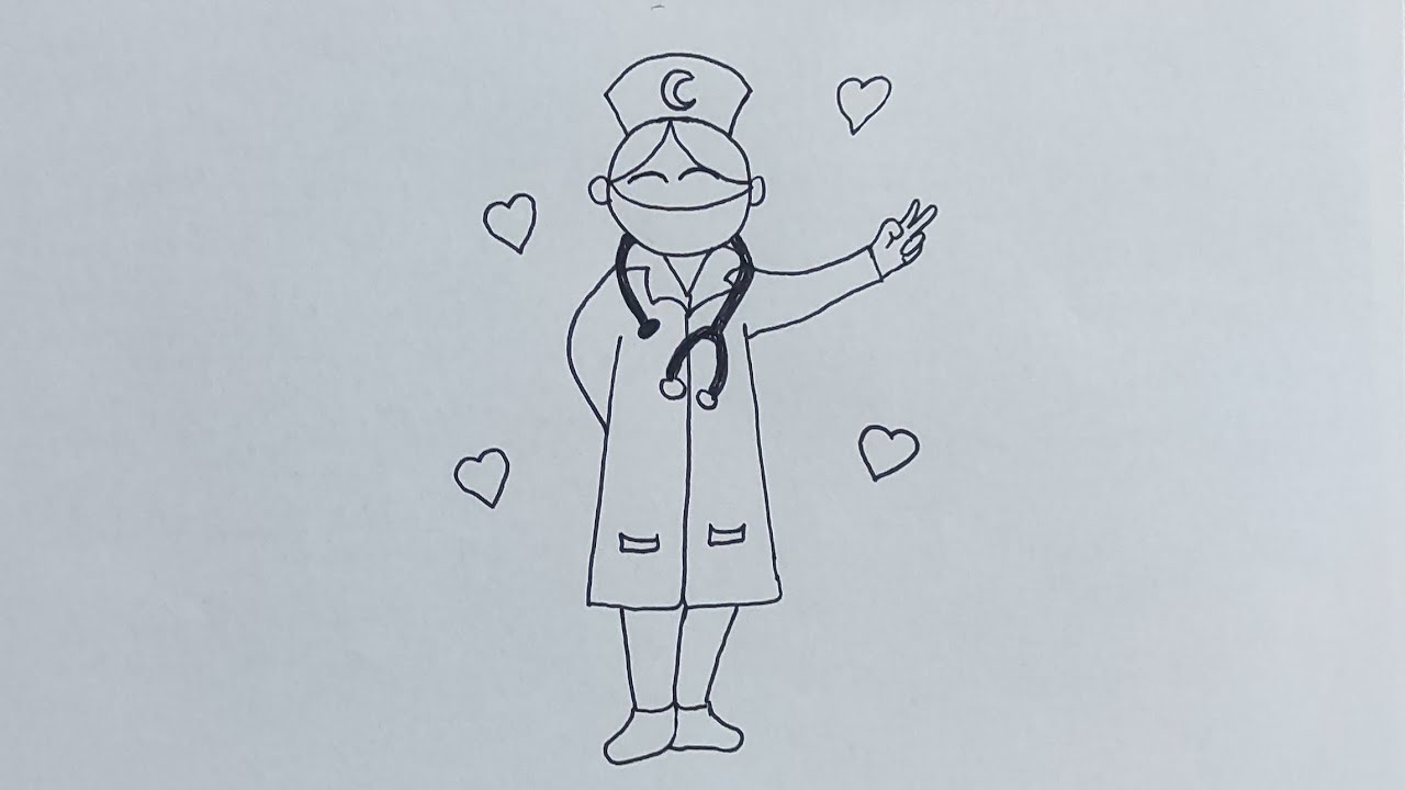 Doktor çizimi//Easy doctor Drawing// Kolay doktor nasıl çizilir - YouTube