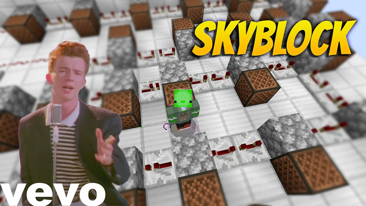 Rick Rolling people in Hypixel Skyblock - YouTube
