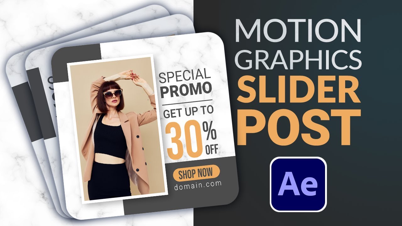 MOTION GRAPHICS SLIDER POST | Adobe After Effects - YouTube