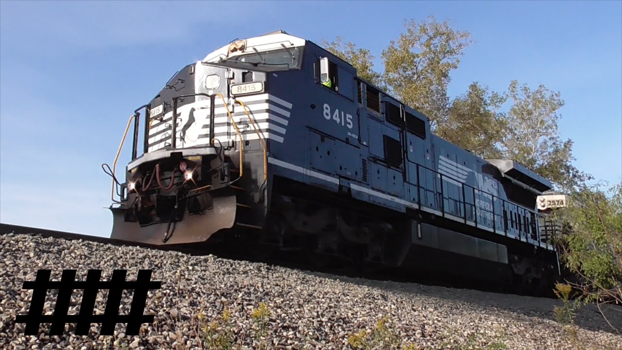 Two Norfolk Southern Trains on the Southern Tier Line in Gang Mills, NY ...