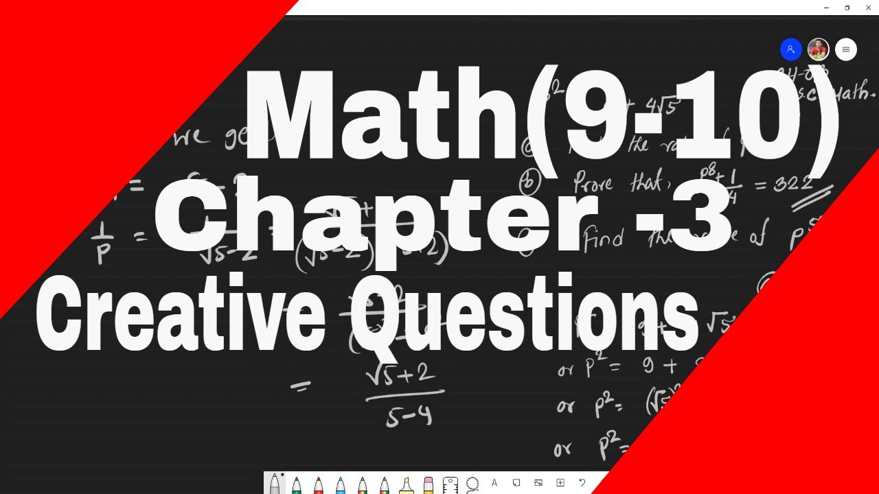 Class 9-10 Math Chapter 3 Creative Questions || Math Creative Question ...