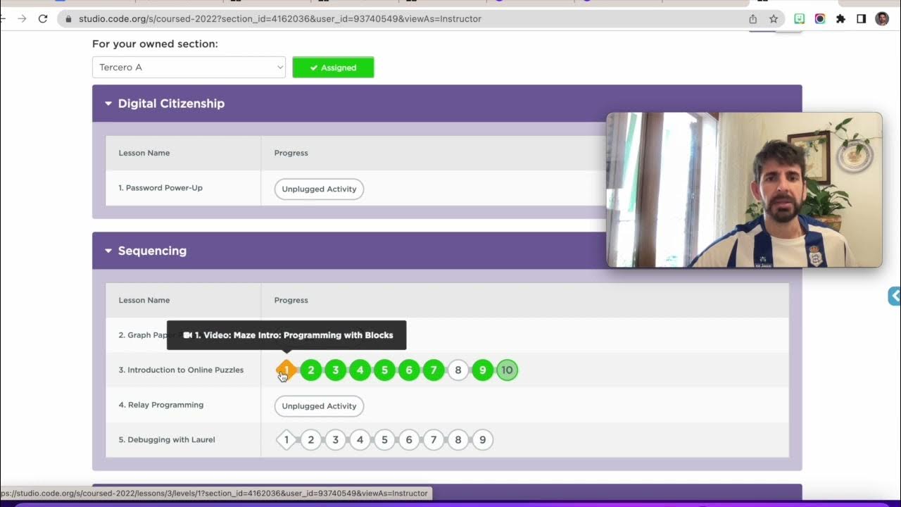 Tutoriales Code.org Episodio 4. Progreso de nuestros estudiantes. - YouTube