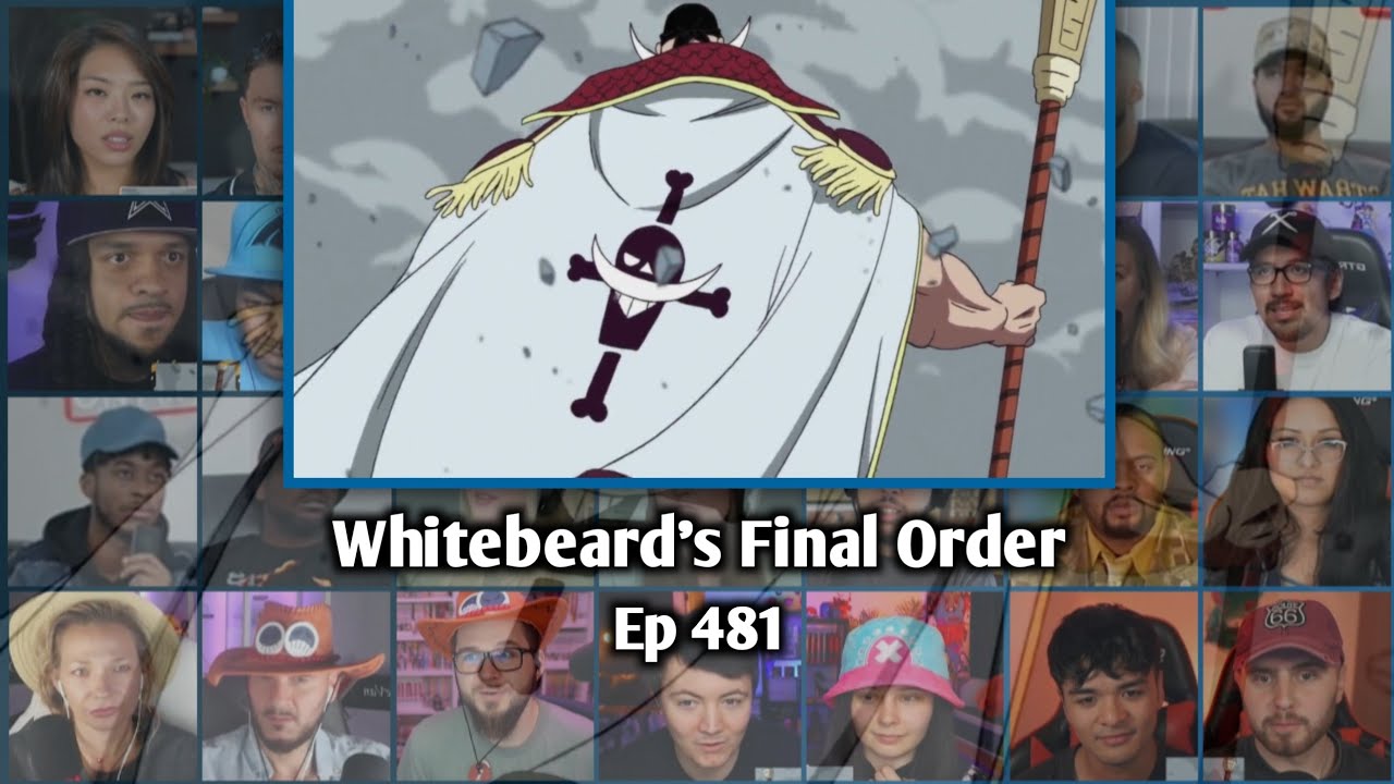 WHITEBEARD'S LAST ORDER - ONE PIECE EPISODE 481 REACTION MASHUP - YouTube