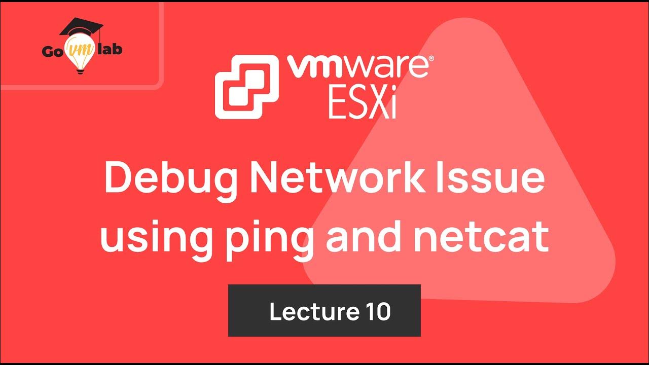 Lecture 10. Debug Network Issue using ping and netcat Tool: VMware ESXi 8.x Network ...