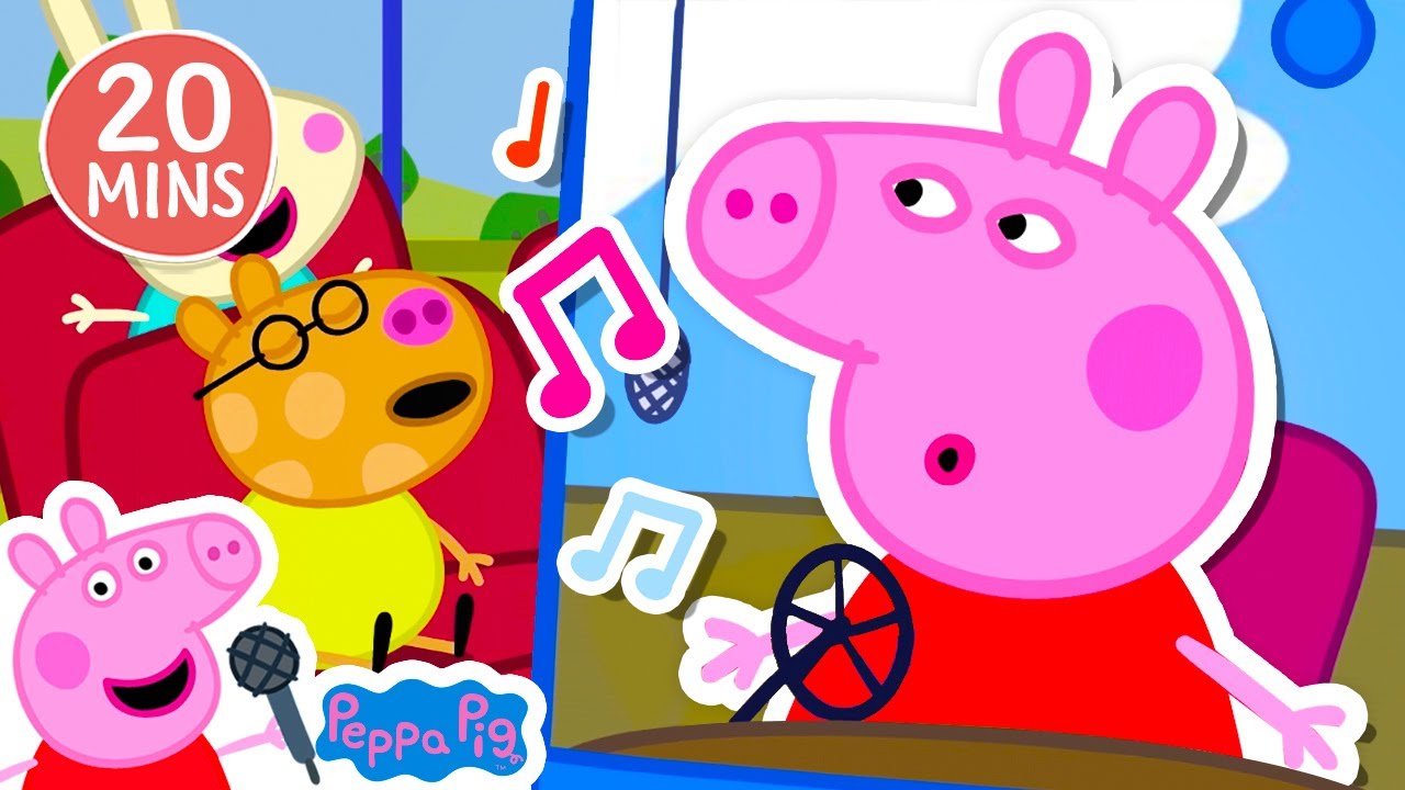 The Wheels on the Bus Go Round and Round | Peppa Pig Nursery Rhymes ...