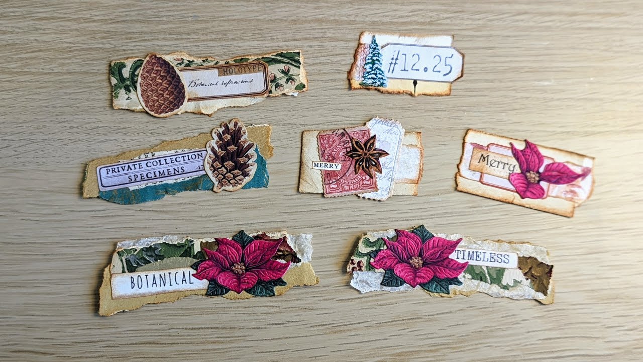 Making Junk Journal Clusters From Premade Bases ~ Cosy Winter ~ Junk ...