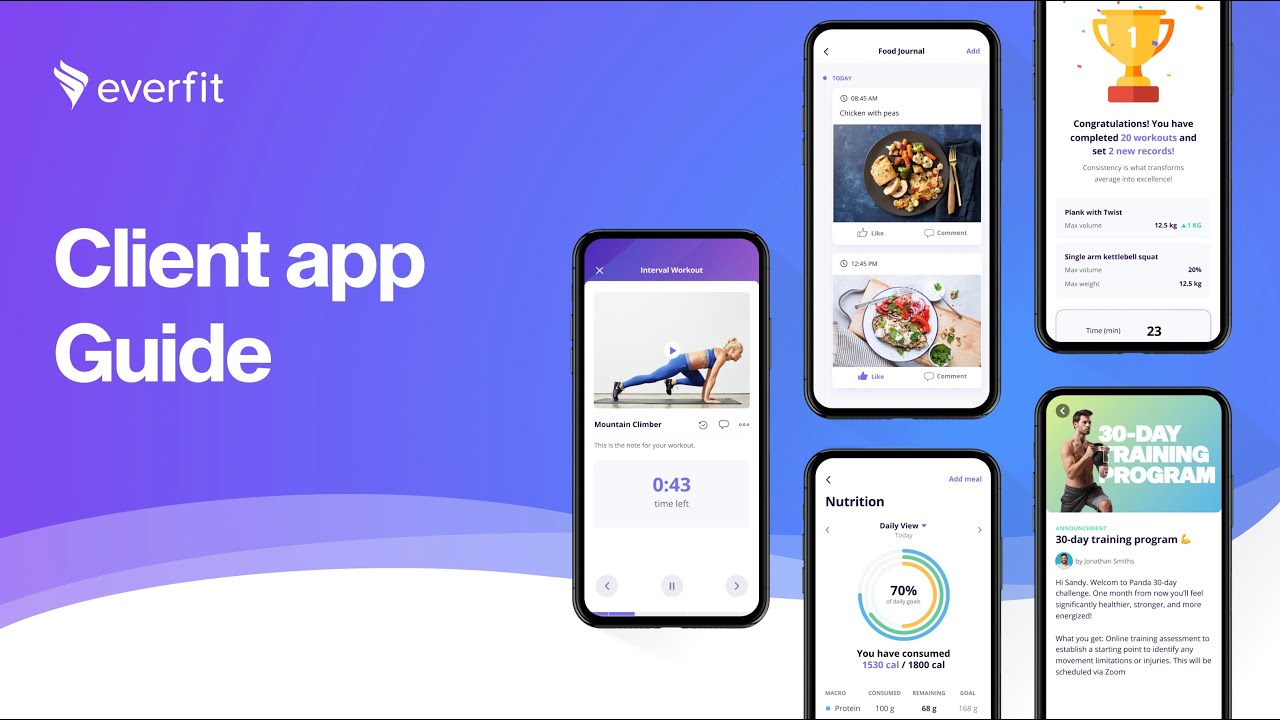 Everfit Client App Demo - YouTube