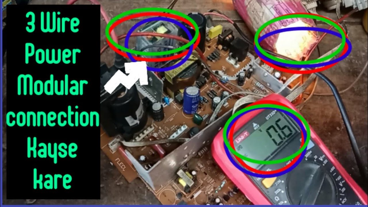 How to connection 3 Wire Module. #kly Tv repairing. #tv_power repair ...