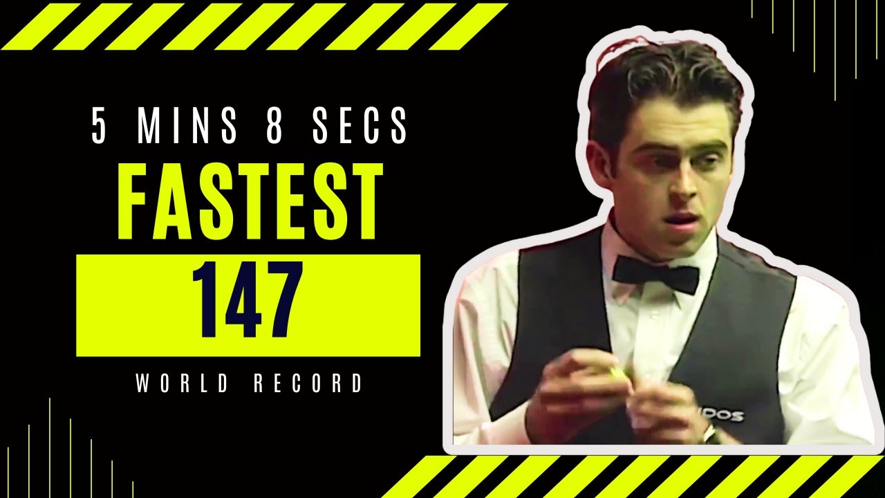 Fastest 147 in Snooker History by Ronnie O'Sullivan | World Record ...