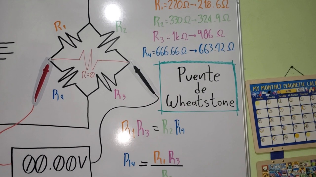 Puente de Wheatstone, cálculo y armado del circuito. - YouTube