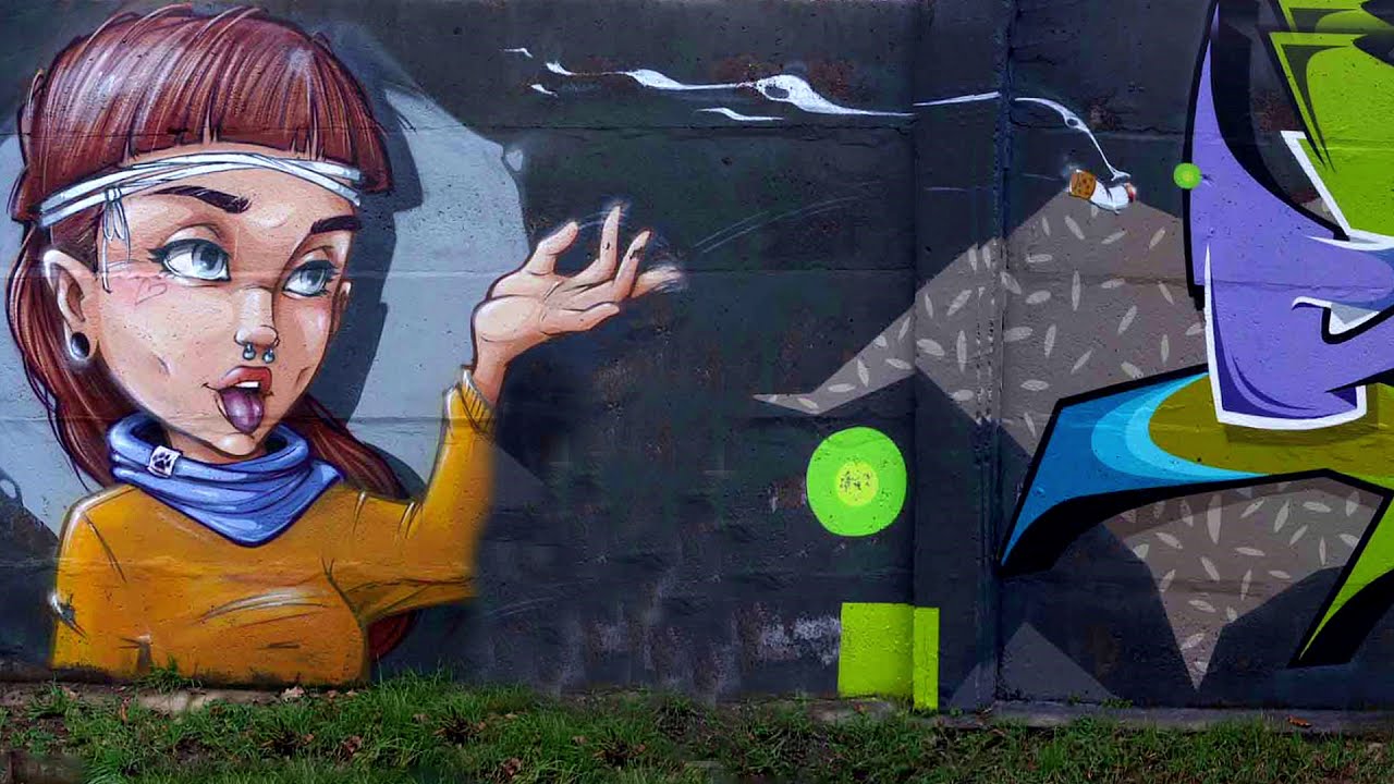 Graffiti Wall, Ultra Wide Panorama - YouTube