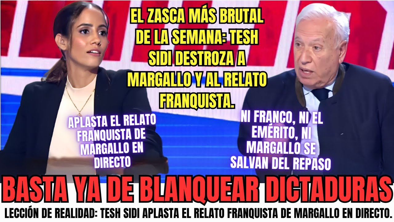 Margallo tartamudea en plató tras el repaso histórico de Tesh Sidi ...