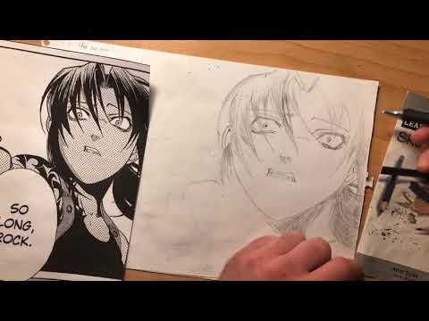 Revy From Black Lagoon (Manga) Drawing Tutorial - YouTube