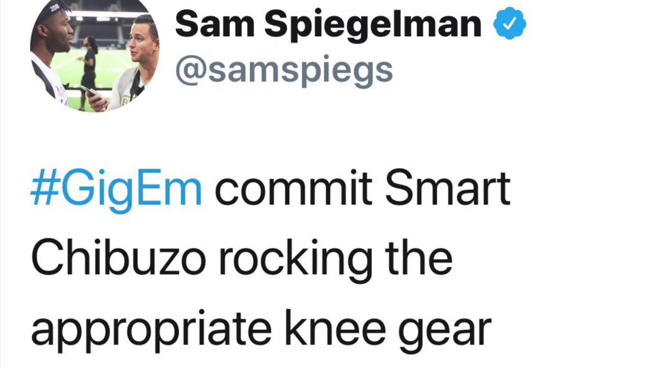 Smart Chibuzo Wants to get to know A&M OL Coach - YouTube