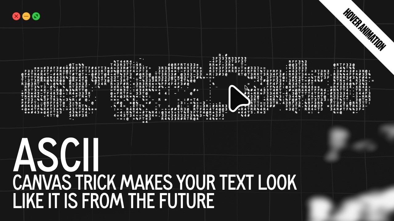 I Turned My Logo Into 10,000 Scrambling ASCII Art (and Made It React to ...