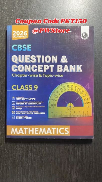 PW CBSE Question Bank Class 9 Maths Chapter and Topic-wise For 2026 ...