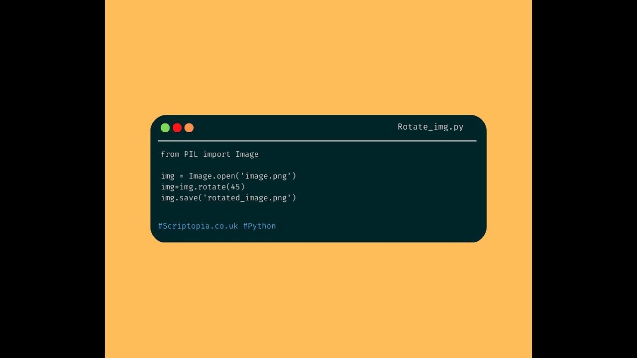 Python Pil Rotate An Image Using Python Youtube