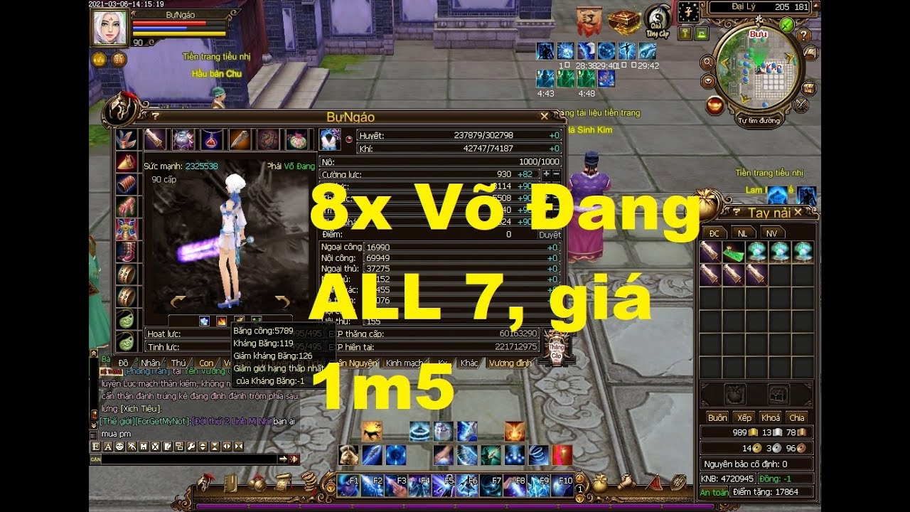 TÌNH KIẾM: Võ Đang 8x BựNgạo ALL 7, 1M5 AT M.TLBB TÌNH KIẾM - YouTube