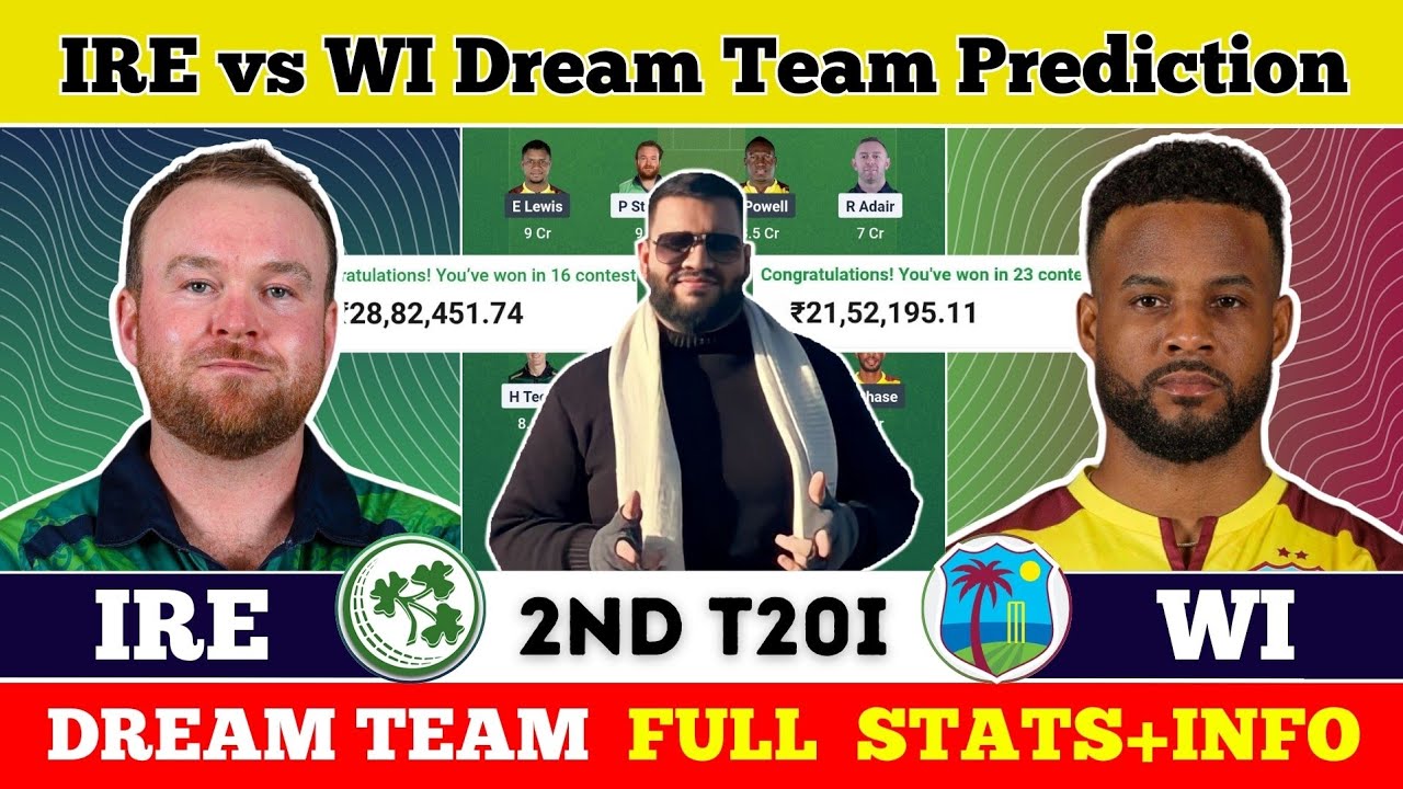 IRE vs WI Dream11 Prediction|IRE vs WI Dream11|IRE vs WI Dream11 Team ...
