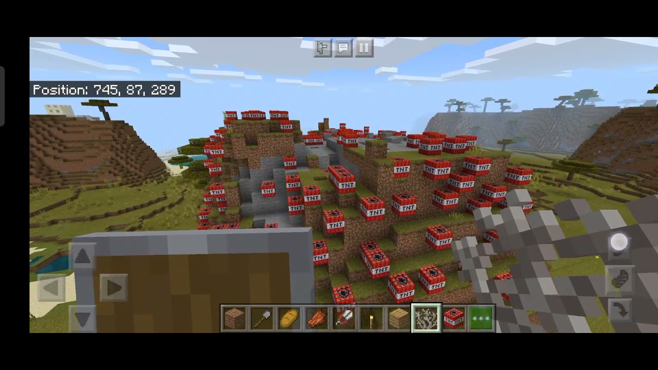 Exploding the Hill with 100 TNT | Minecraft Gameplay | - YouTube