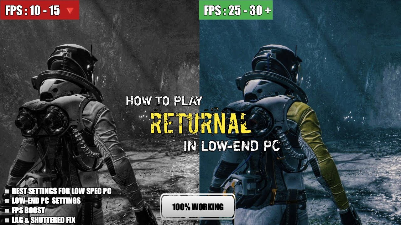 How to play Returnal on Low-End PC Optimization | Lag Fix & FPS Boost | Low End Config - YouTube