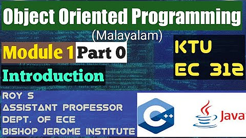 Object Oriented Programming EC312 KTU | C++, Java, Android - YouTube