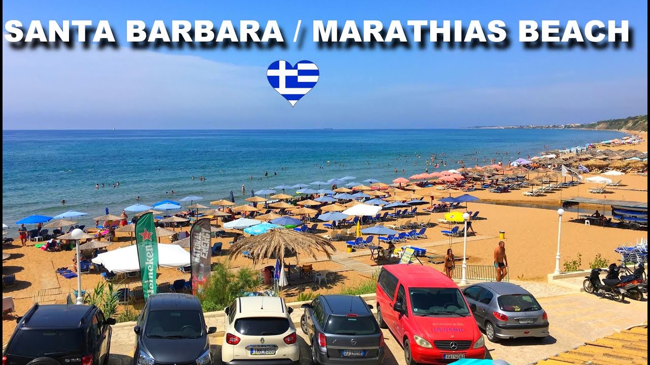 🌊🌞Santa Barbara Beach 🏖️ / Marathias Beach 🌊 & Corfu City 🌆 – View from ...