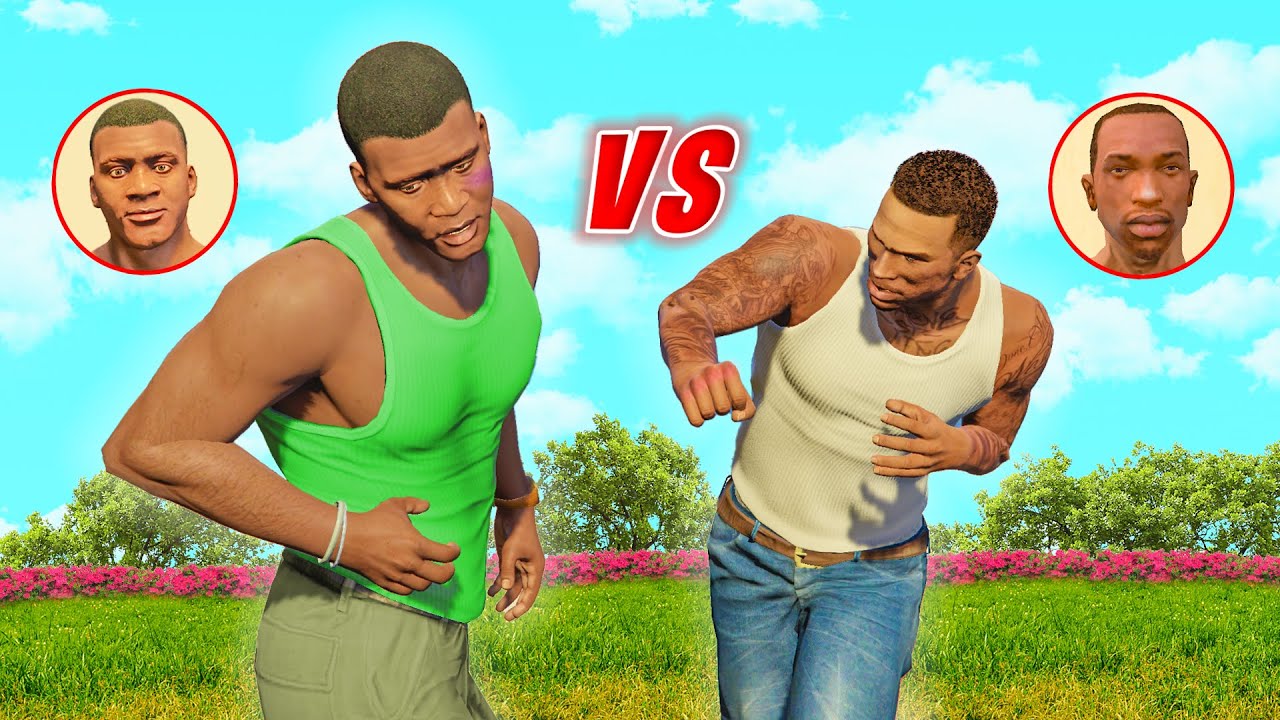 CJ vs FRANKLIN ¿Quién ganará? GTA 5 vs GTA San Andreas - YouTube