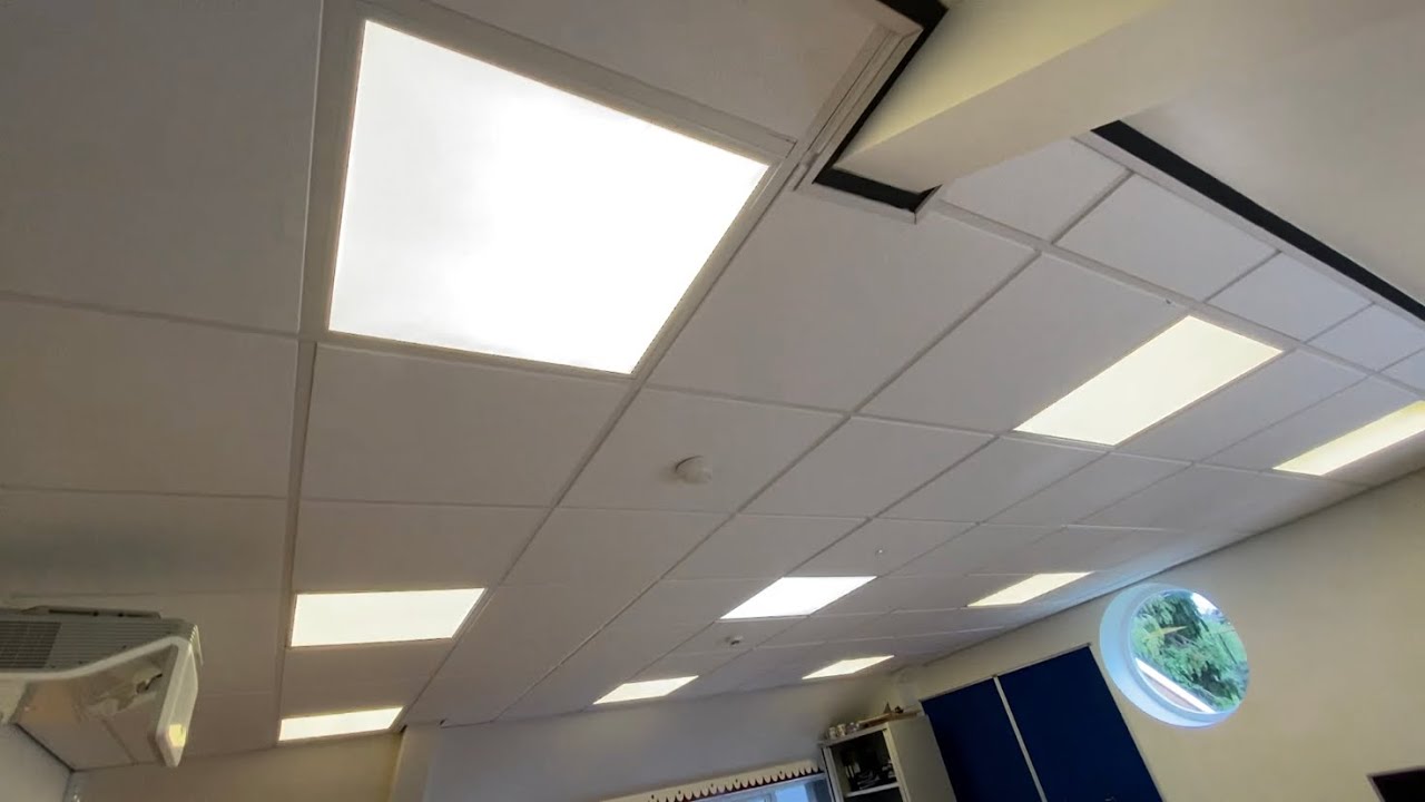 1 Of These Tile Lights Is An Emergency Light - YouTube