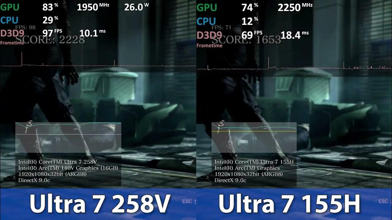 Intel Core Ultra 7 258V vs Core Ultra 7 155H ARC iGPU Comparison - Resident Evil 6 - YouTube