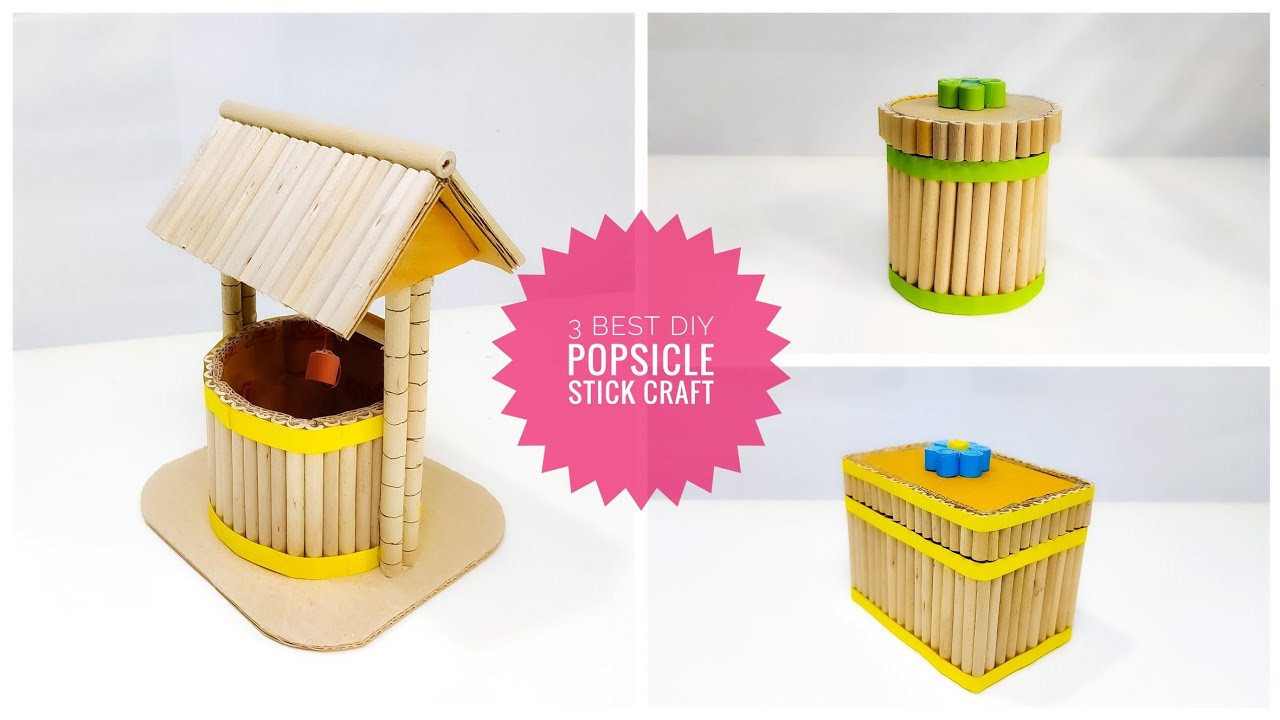 3 Best Popsicle Stick Craft Ideas | DIY Popsicle Stick Jewelry Box ...
