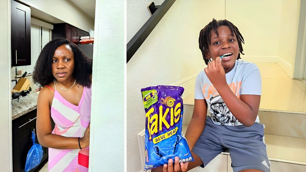 Boy SNEAKS TAKIS, He Instantly Regrets It - YouTube