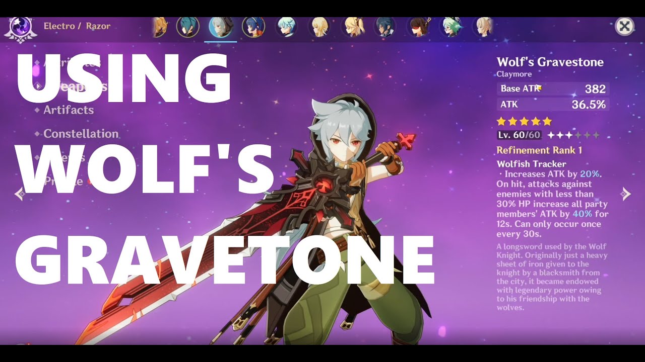 Genshin Impact - Using Wolf's Gravestone - YouTube