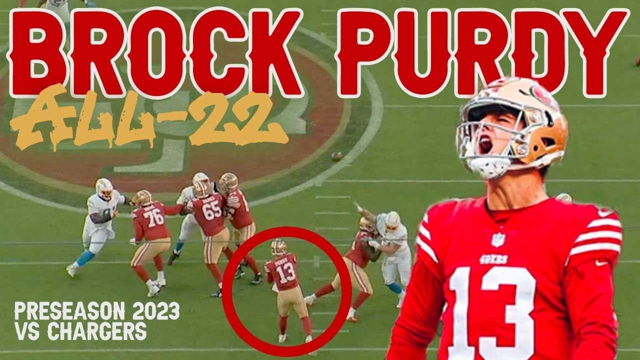 49ers QB Brock Purdy - every dropback vs Chargers (2023 Preseason Week 3) - YouTube