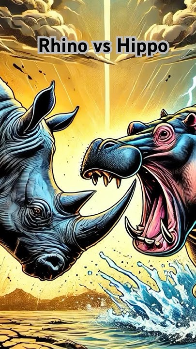 Rhino vs Hippo : Who Would Win? 🦏vs🦛 #rhino #hippo #animalbattle - YouTube