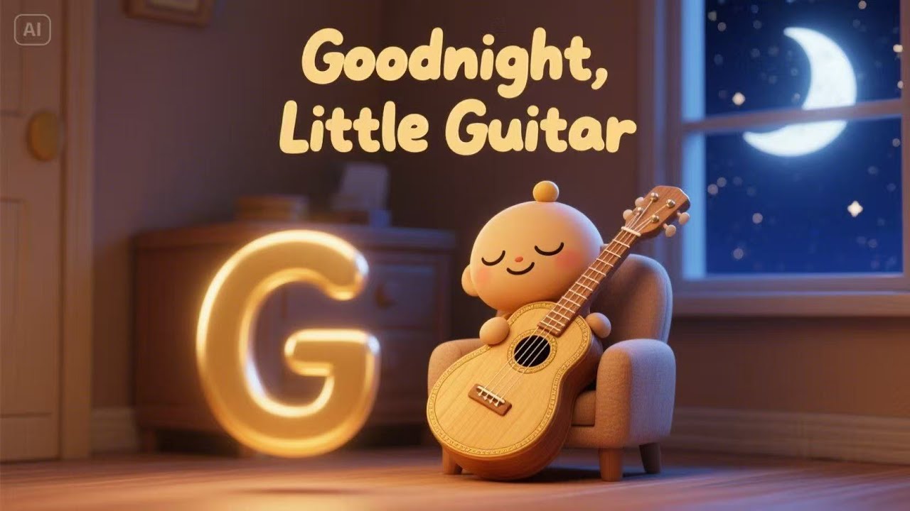 Goodnight, Little Guitar | Gentle Lullaby with Letter G | Sleep Song ...