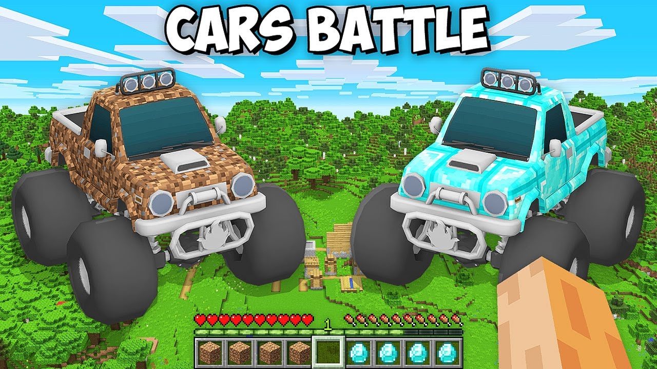 I look this BIGGEST DIRT CAR vs GIANT DIAMOND CAR Battle in Minecraft ...