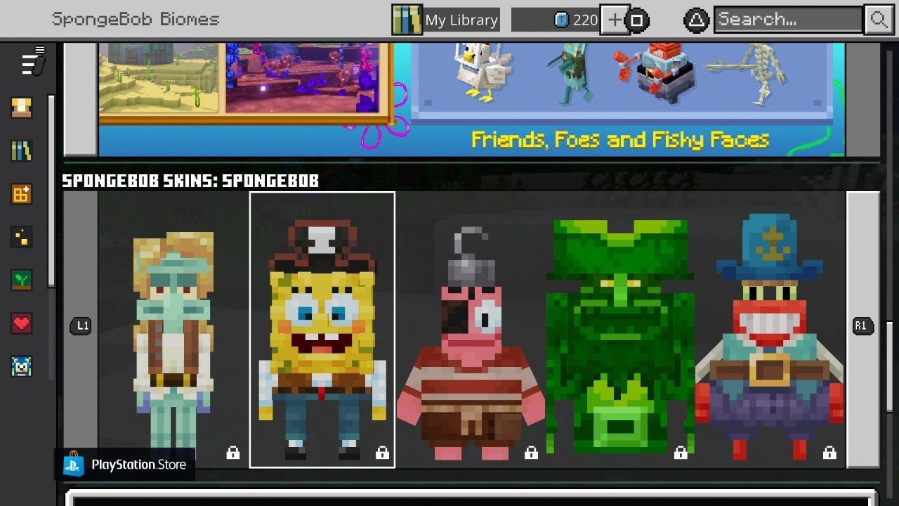 All 6 Official Spongebob Minecraft Biomes Skins! (The SpongeBob Movie ...