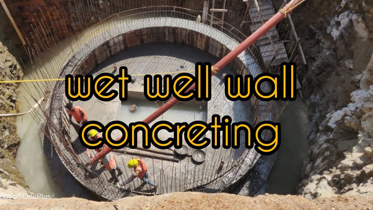 wet well wall concreting process by RMC #construction - YouTube